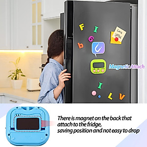 24 Packs Small Digital Kitchen Timer Magnetic Back and Switch Minute Second Count up Countdown Big LCD Display Loud Alarm for Teacher Cooking Baking Kids