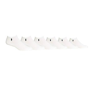 Polo Ralph Lauren Men's Ankle 6-Pair Socks 10-13 (White)