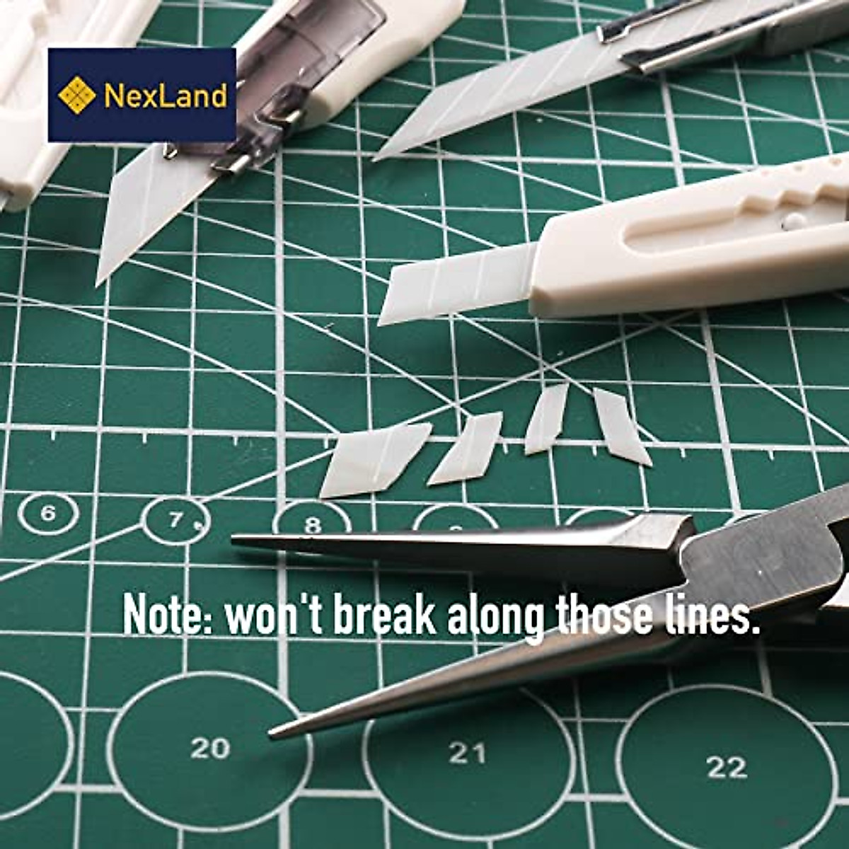 NexLand Ceramic Blade UB1 Ultra-Sharp Utility Blades 9mm 60 degree Snap-Off Utility Knife Replacement 10pcs