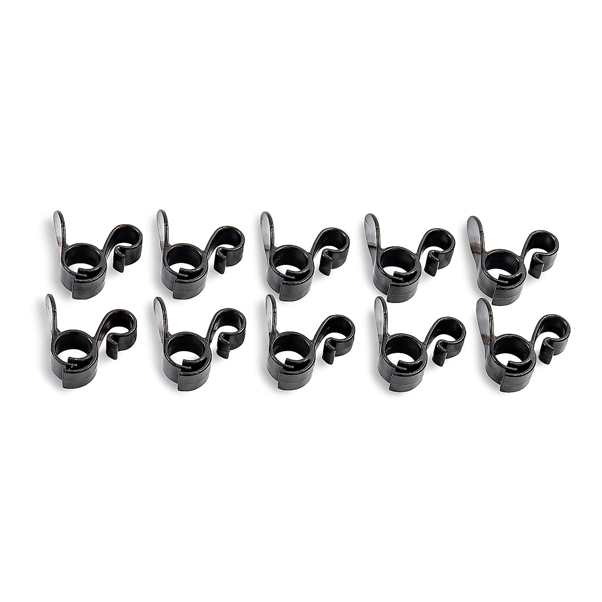 Camco RV Awning Valance Clips - Easily Hang Rope or Party Lights from Your RV's Awning Valance or Pop-Up Shelter - includes a Pack of (10) Clips (42709)