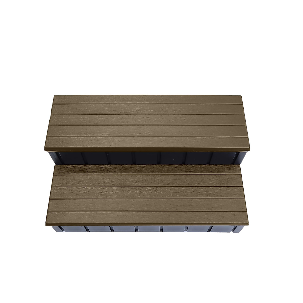 Confer Plastics Two Tier 36" Wide Deluxe Hot Tub Step. Non-Skid Spa Steps, Easy Installation, Sturdy, Long Lasting Upgrade to Your Space. Proudly Made in USA. - Portabello