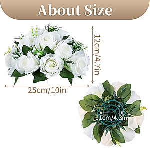 Sziqiqi Pack of 10 Fake Flower, Silk Rose Flowers, Suit for Wedding/Party Centerpiece Road Lead Flower Rack Decorations, 10 Pieces