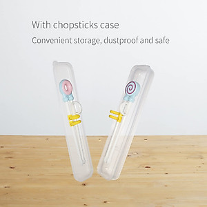 Kids Chopsticks - 2 Pairs Cute Donut Lollipop Cartoon Design Plastic Training Chopsticks for Kids Beginners, Chopstick Trainer/Helper