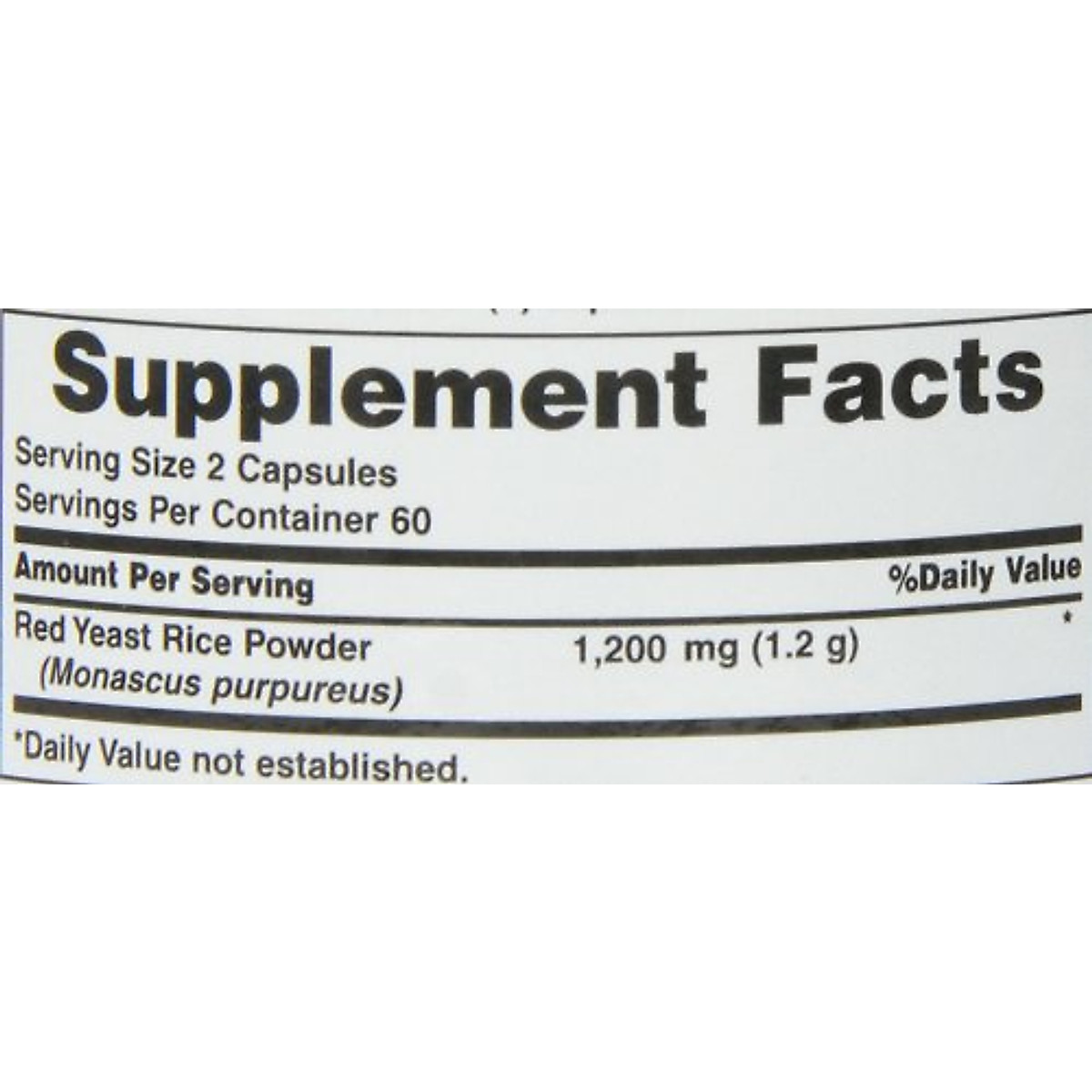 Nature's Bounty Red Yeast Rice Pills and Herbal Health Supplement, Dietary Additive, 600mg, 120 Capsules (Pack of 2)