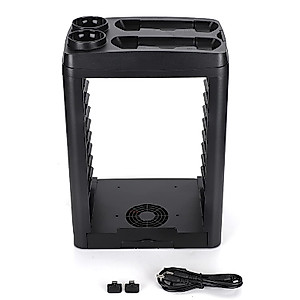 Charging Dock Charger Stand Multi‑Function Charging Dock Cooling Base CD Storage Rack for PS4 for Slim for PRO Host