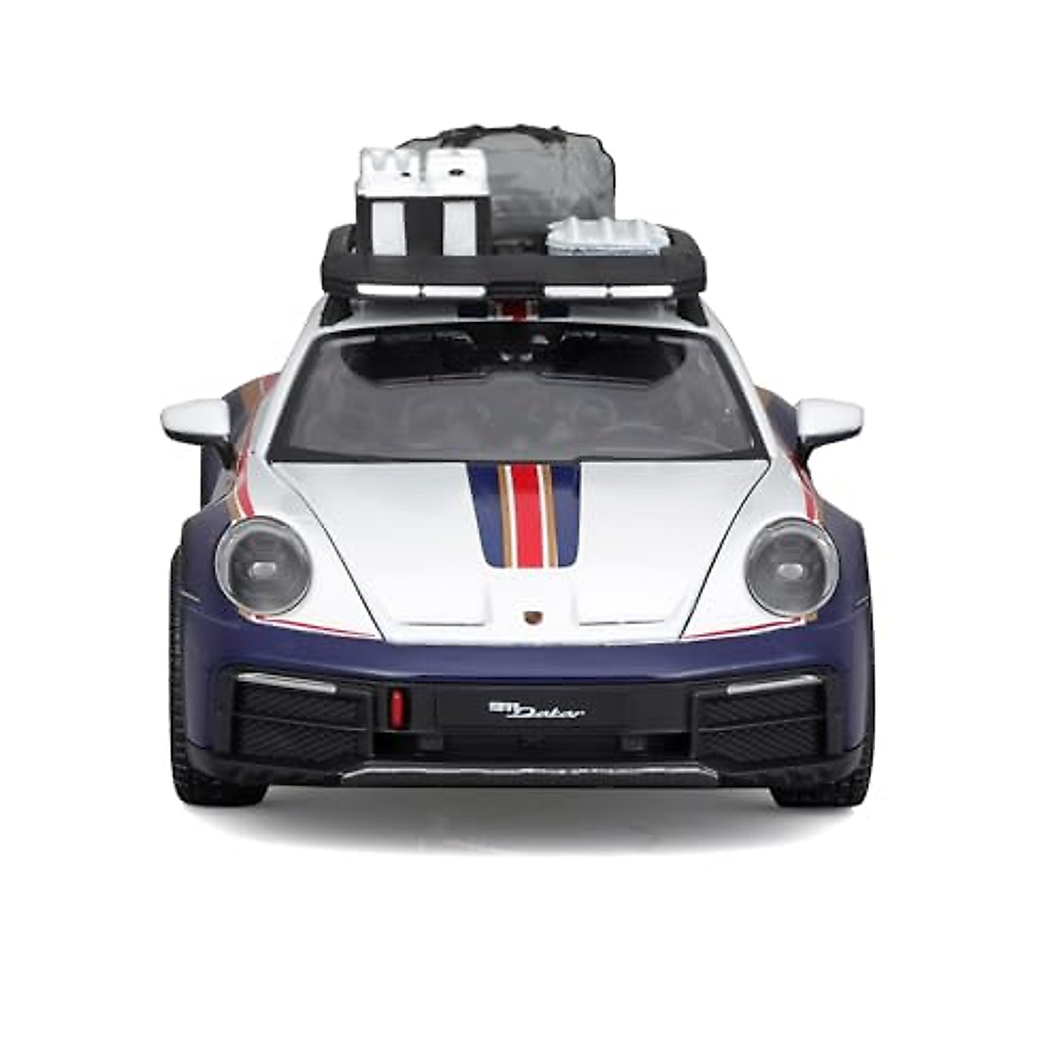 BBURAGO - 1/24 Racing - 2023 Porsche 911 Dakar - New 2024: Metal Racing Vehicle - Interior Details - Opening Doors and Hood - Scale 1/24., B18-28029