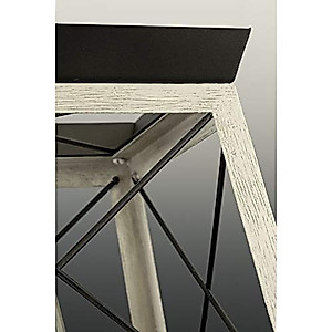 Briarwood Collection Whitewashed One-Light Farmhouse Flush Mount Ceiling Light