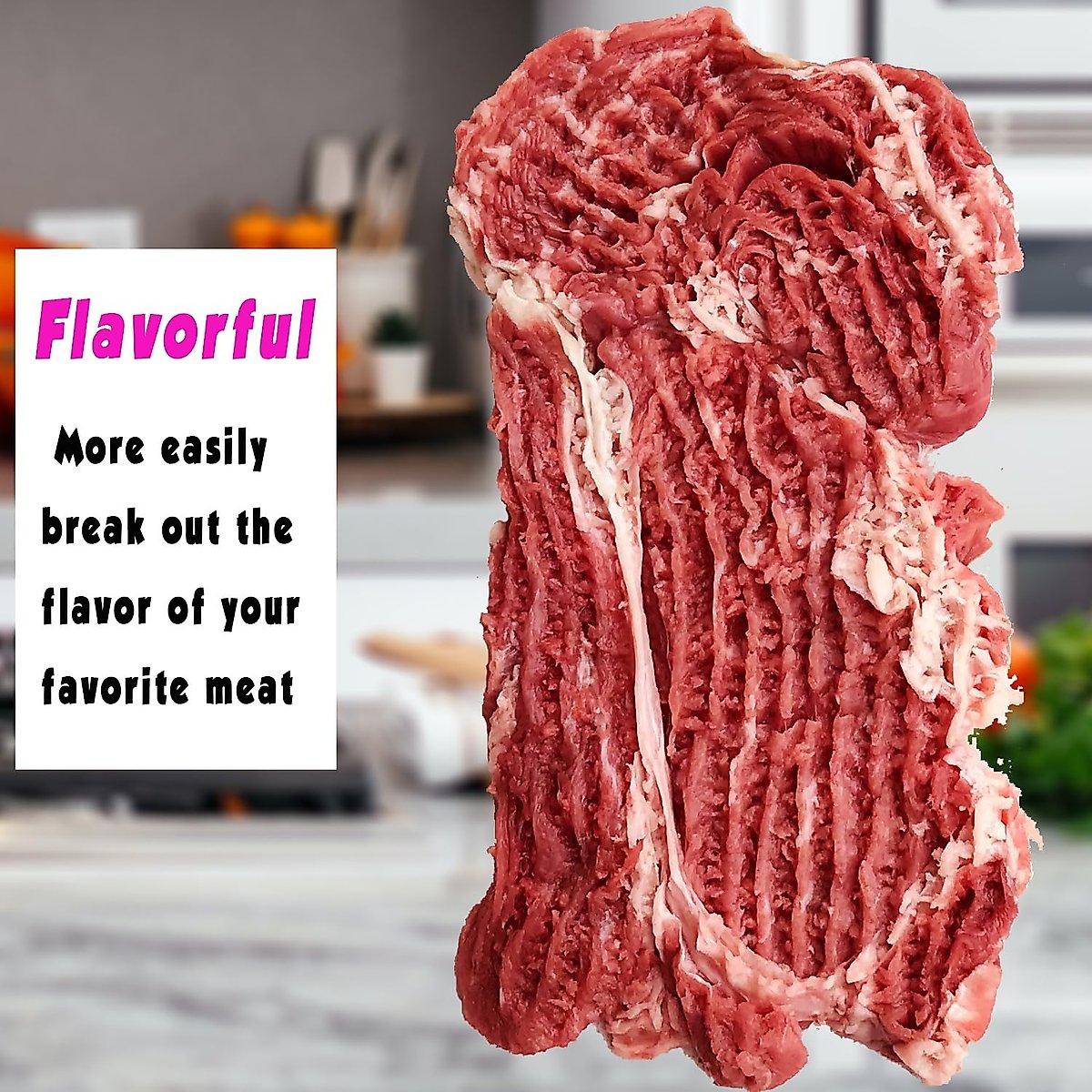 【PLUS】Meat Tenderizer for All KitchenAid and Cuisinart Household Stand Mixers- Mixers Accesssories Attachment with Stainless Steel Gears, White【Improved Extended New Version】