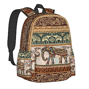 Nmbvcxz lotus elephants Backpack for Women 16.7 inch Travel Casual Laptop Backpack Lightweight Waterproof Durable Hiking Daypack