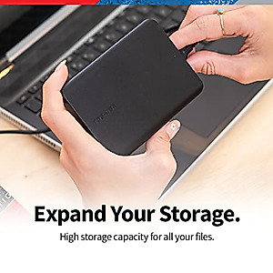 Toshiba Canvio Basics 4TB Portable External Hard Drive USB 3.0, Black - HDTB540XK3CA