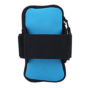 VGEBY Arm Pouch Outdoor Sport Running Jogging Exercise Armband Bag Wrist Pouch Phone Case Bag(Blue) Sports Bag Supplies