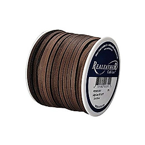 Silver Creek Leather Co Realeather Latigo Leather Lace for Crafts and Jewelry Making, 1/8" x 50', Dark Brown