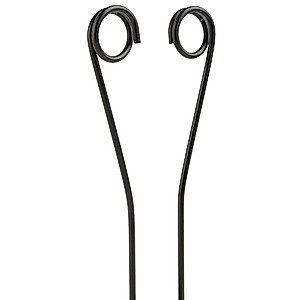 Set of 24, Dual Coil Place Card Holders with Square Metal Base, Felt Bottom, 6.5"h Memo Clips for Tabletop - Black Metal