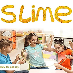 Pineapple Clear Slime Pack, Crunchy Super Soft Clear Slime Toy with Cute Mix Ins, Educational Stress Relief Toy, Gift Slime Party Favors for Girls and Boys, Birthday Gifts for Kids