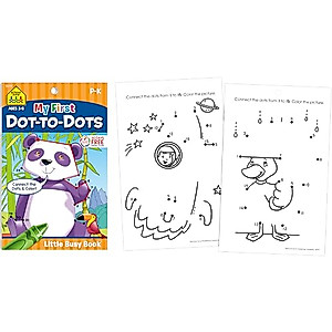 School Zone - My First Activities On-the-Go! 6-Pack Workbook Set - Ages 4+, Preschool to 2nd Grade, Dot-to-Dot, Hidden Pictures, Mazes, Coloring, and More (School Zone Little Busy Book™ Series)