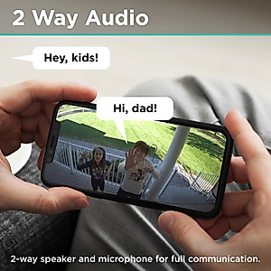 iHome ROTO Smart Outdoor WiFi Auto-Tracking Security Camera, IP65 Weatherproof Camera with 2-Way Audio, Night Vision, and Motion Alerts, 1080p HD