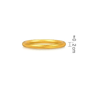 CHOW SANG SANG Cultural Blessings 999.9 24K Solid Gold Price-by-Weight 1.87g Gold Band Stacking Ring for Women 93711R | Our Size 18 / US 8.25