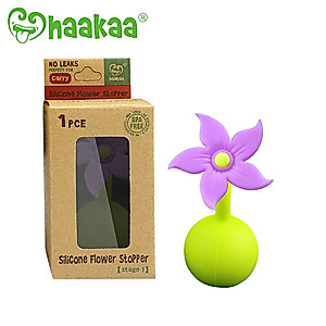 haakaa Silicone Breast Pump Stopper 1 pk (Purple)
