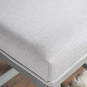 Crosley Furniture Vista Makeup Vanity Chair with Upholstered Seat, Vintage Gray