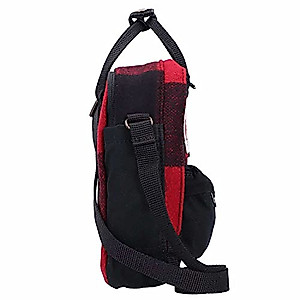 Fjallraven Women's Kanken Plaid Re-Wool Sling Bag, Red/Black, One Size