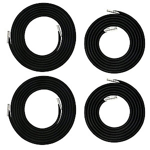 Alamic Zero Gravity Chair Replacement Cords, Replacement Laces for Zero Gravity Chairs Antigravity Chair, Zero Gravity Recliner Repair Tool for Lounge Chair, Bungee Chair, 4 Cords - Black