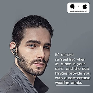 ESSONIO Headphones Bluetooth earpiece Wireless Headphones with mic Cell Phone Noise Canceling earpiece Hands-Free Headset