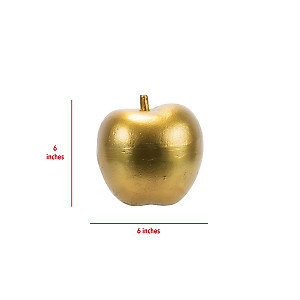 Foreside Home and Garden Brass Metal Apple Sculpture Table Top Decor