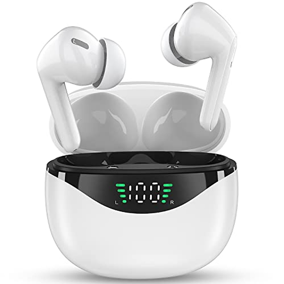 Kargebay Wireless Earbuds, Ear Buds Wireless Bluetooth Earbuds, Noise Cancelling Headphones Headset with Mic, Gaming Earbuds with LED Digital Display Charging Case, for Sports iOS Android PC