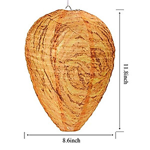 4 Pack Wasp Nest Decoy Wasp Deterrent for Hornets Yellow Jackets Outdoor Waterproof Material