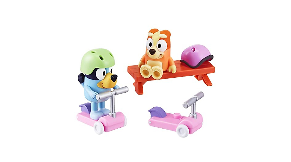 Bluey & Bingo Scooter Fun Figures | Poseable Playtime Toy