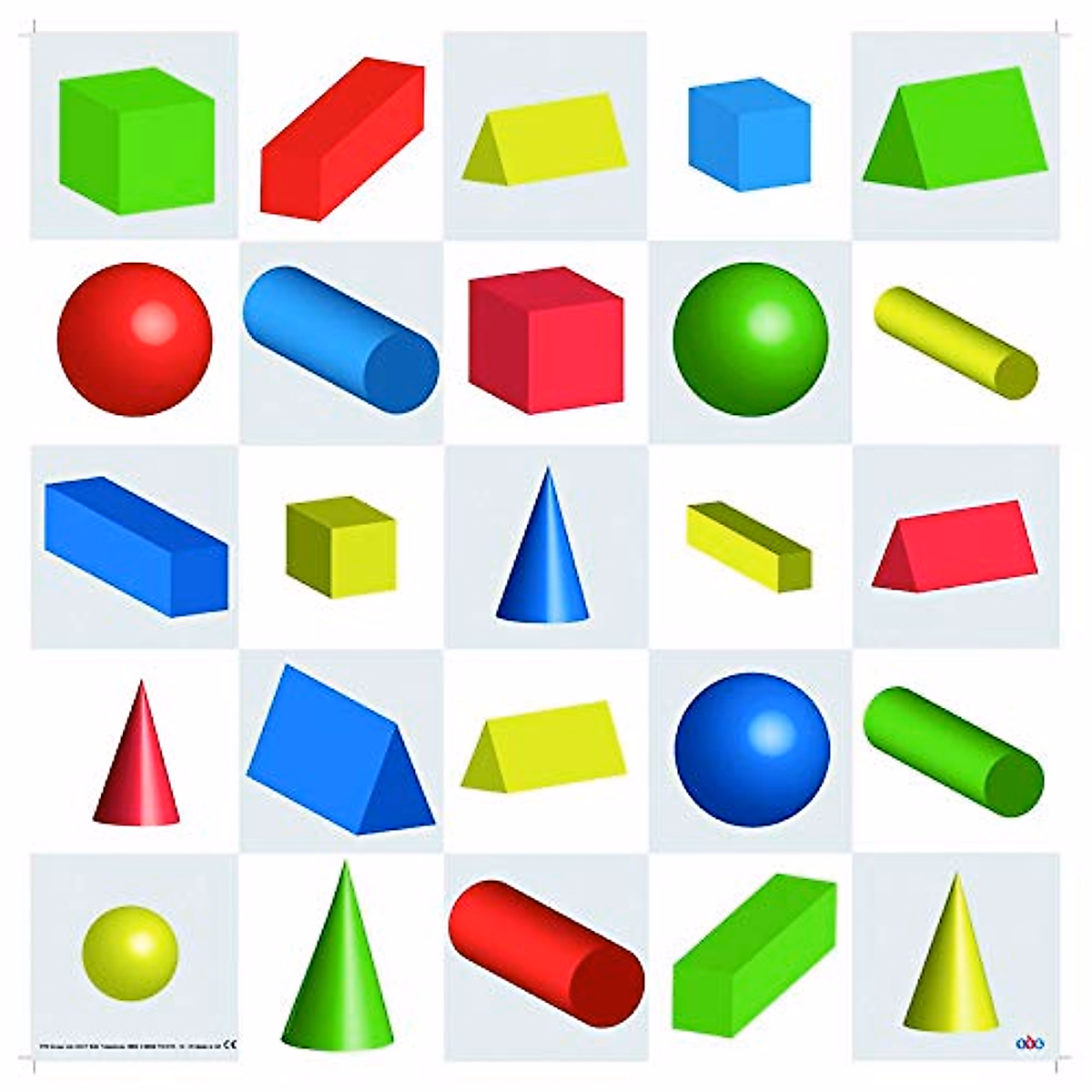 TTS 3D Shapes Mat for Bee-Bot and Blue-Bot. Model: IT01075