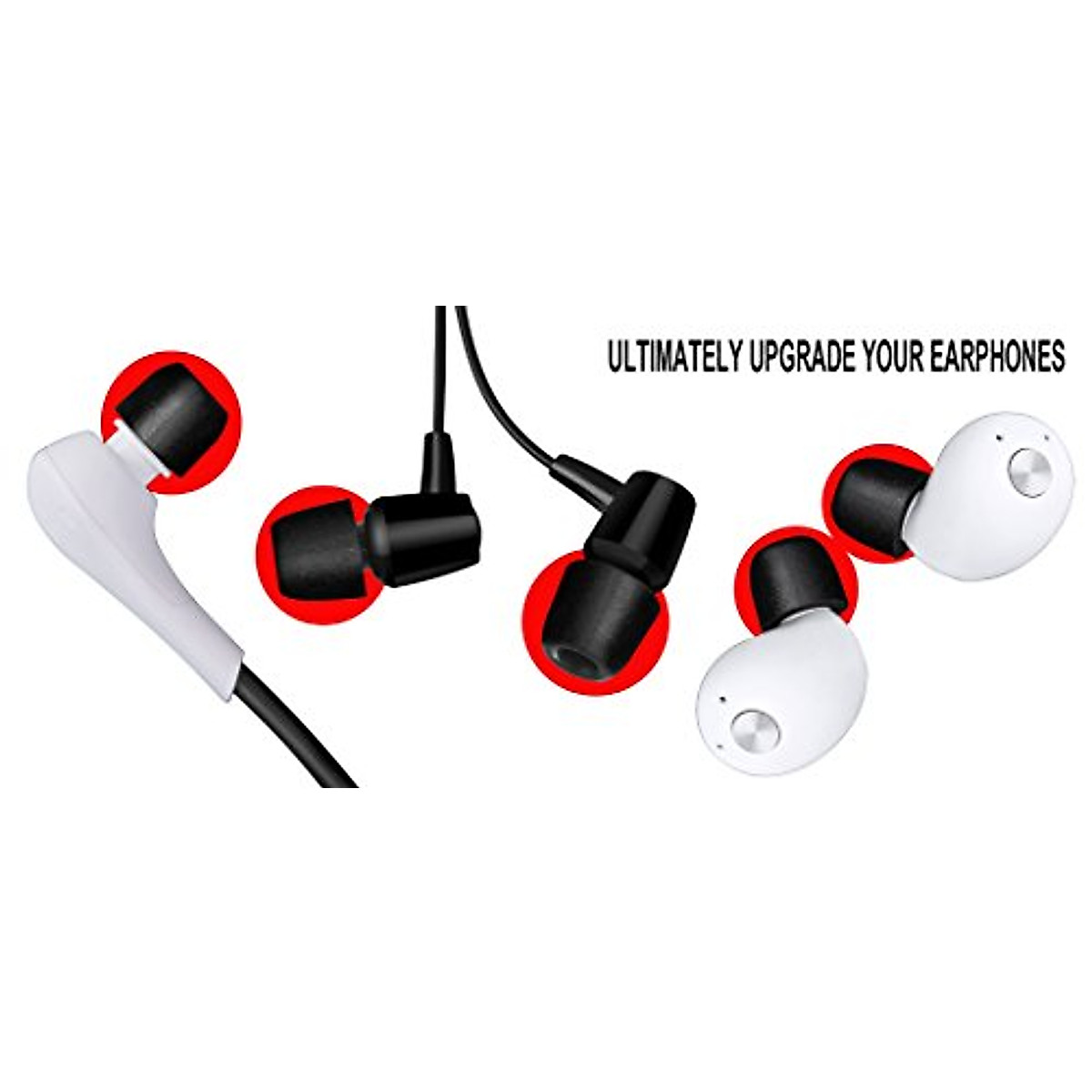 SIMOLIO Wireless TV Headset Replacement Ear Tips, Noise Isolation Memory Foam Earbuds for Under-Chin Headsets, Soft Replacement Earbuds for SIMOLIO Wireless TV Headphones (Black, 5 Pairs, Small Size)