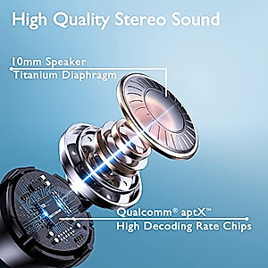 BESUE Wireless Earbuds Bluetooth 5.2 Earphones, 4 Mics ENC Noise Cancelling for Phone Calls, 40 Hours Playtime with USB-C Charging Case, Deep Bass Bluetooth Earbuds for Gaming/Sports/Workout/Meeting