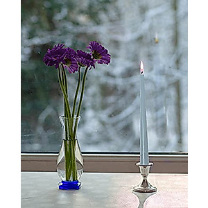 Hyoola Tall Taper Candles - 12 Inch Ice Blue Unscented Dripless Taper Candles - 10 Hour Burn Time - 12 Pack