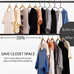 100 Pack Plastic Clothes Hanger Connector Hooks,Hook Laminated Plastic Wardrobe Hanger,Space Saver Hooks for Hangers,Buckle Hook for Hanger, Exhale Spring,Hanger Attachment Hook,Hanger Doubler Hooks