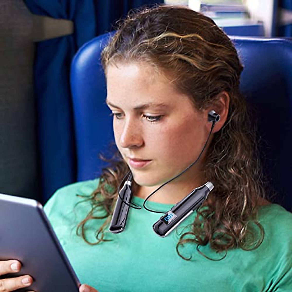 pstuiky Bluetooth 5.2 Headphones, Long Battery Life,100 Hours,Ipx5 Waterproof, 360 Degree Omni-Directional Sound Field Positioning Neckband Running Sport Headset