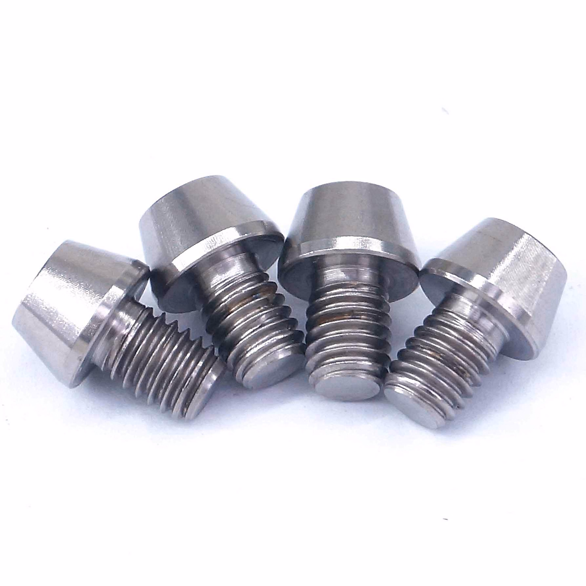 Sorekarain 4 PCS M6x8mm Pitch 1.0mm Ti GR5 Titanium Taper Cone Allen Head Bolt for Bicycle V Brake
