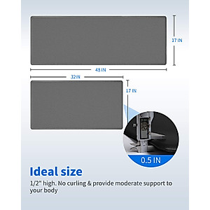 SIXHOME Kitchen Rugs and Mats Kitchen Mat Set of 2 Anti Fatigue Standing Mat for Kitchen, Office, Laundry Room and Stand-up Desks