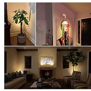 URTOM LED Spot Lights Indoor 3W Uplighting Indoor Spotlight with Memory Function 3000K/4000K/5000K Up Lights Indoor 120V Dimmable Uplights Indoor for Plant Spotlight Indoor for Accent Lighting 2 Pack