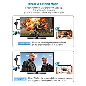 AT-Mizhi 4K Wireless HDMI Display Dongle Adapter - TV Wireless Display Adapter Stream Video/Audio from iPhone/iPad/Mac/Android/Window Laptop to HDTV/Projector/Monitor, Supports Airplay/Miracast/DLNA