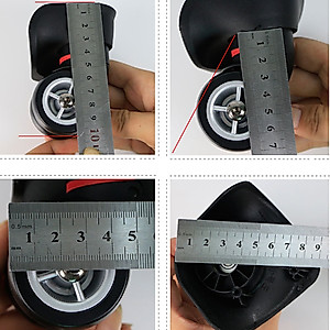 Replacement Luggage Wheel Repair Suitcase Bag Parts Spinner Wheels Casters for Travel Customs Box W044 (Pair)