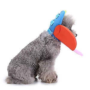 Dog Collar, Pet Cone E-Collar Flower Soft Elizabethan Waterproof Grooming Recovery Protecive Adjustable Collar for Puppy Small Medium Dogs (M Neck:11-13in, Rainbow)