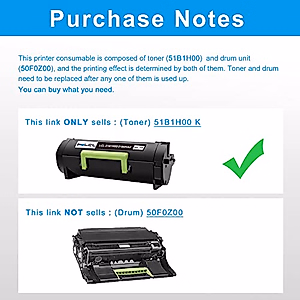 LCL Remanufactured Toner Cartridge Replacement for Lexmark 51B1H00 51B0HA0 8500Pages MS417 MS417DN MS517 MS517DN MS617 MS617DN MX417 MX417DN MX517 MX517DE MX617 MX617DE MX417de (2-Pack Black)
