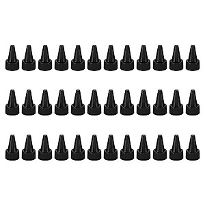 PATIKIL Twist Bottle Caps, 36Pcs 28/410 Squeeze Bottle Cap Replacement Caps for Glue Dispensing Bottles Dispensing Caps Paint Bottles, Black