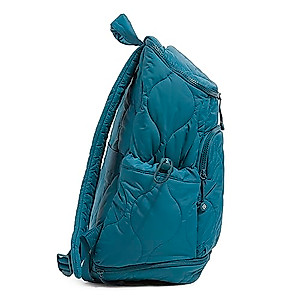 Vera Bradley Featherweight Commuter Backpack Travel Bag, Peacock Feather
