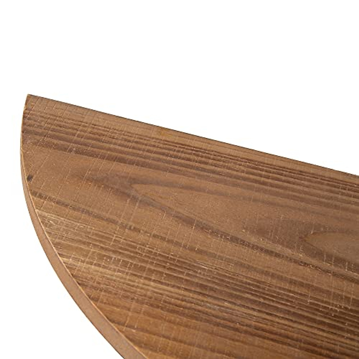 glitzhome 2 Set Half Round Floating Shelves, Wall Mounted Rustic Wood Wall Storage Shelves Organizer Decor for Indoor
