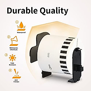 DK2205 Labels Replacement for Brother DK-2205 QL-820NWB QL 700 QL800 QL570 QL710W QL 720NW Continuous Labels Works with QL Label Printers White Paper Label Roll with Frame, 2-3/7" x 100 Feet (10PKS)