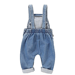 LAPA Baby Girls/Boys Overalls Newborn Denim Romper Ripped Jeans Soft Outfit 3M-24M…