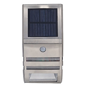 Orenic Exquisite Solar Wall Lamp with PIR Motion Sensor, High Sensitivity White Light, Stainless Steel Shell - Perfect for Corridor and Villa Illumination
