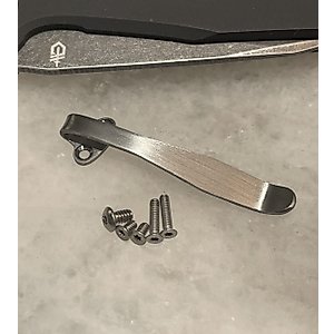 Titanium Deep Pocket Clip W/Stainless Steel Torx Screws For Gerber Fastball 5pcs